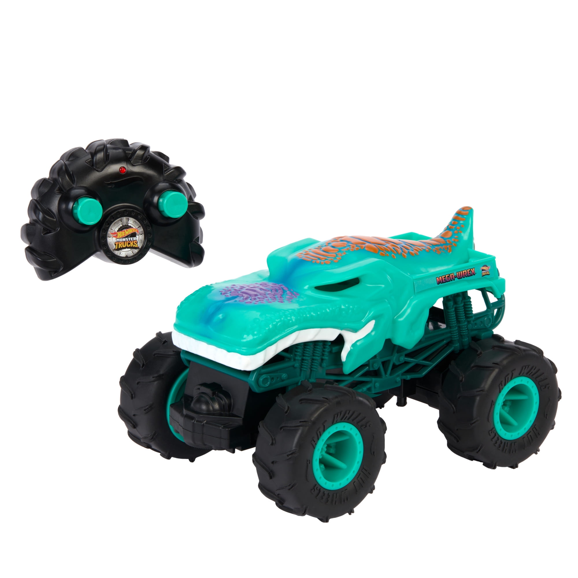 Hot Wheels Monster Trucks 1:24 Scale Mega-Wrex RC Vehicle - Walmart.com
