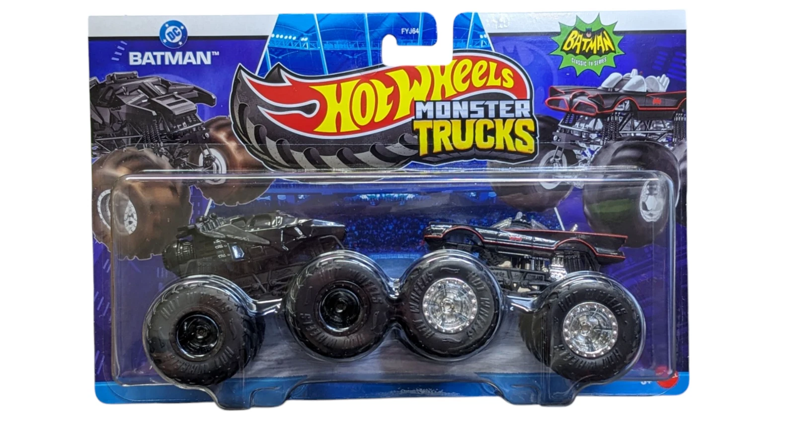 Hot Wheels Monster Trucks 1:64 Batman vs Classic Batman Demolition ...