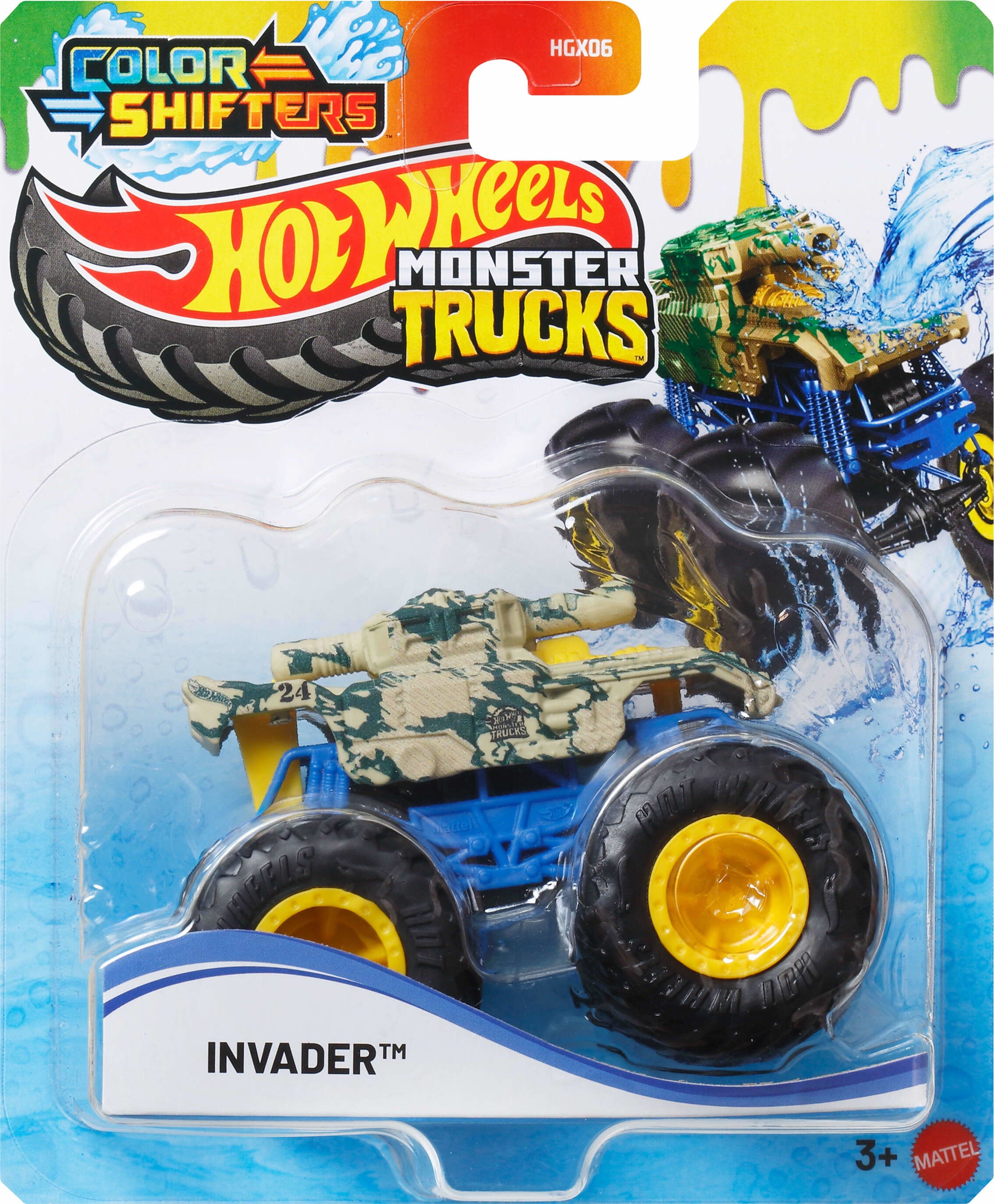 Hot Wheels Monster Trucks 1:64 Color Shifters, 1 Toy Truck Changes ...