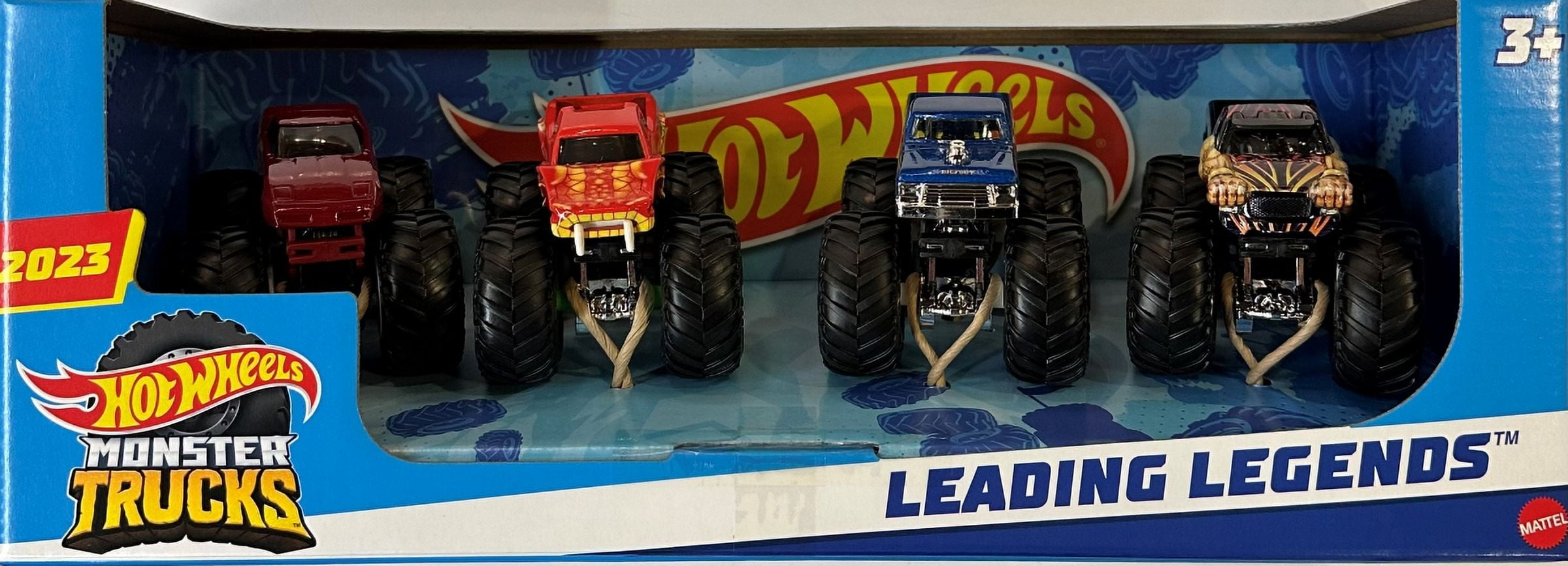 Mattel Hot Wheels Monster Trucks 1:64 Scale, Giant Wheels, Exclusive ...