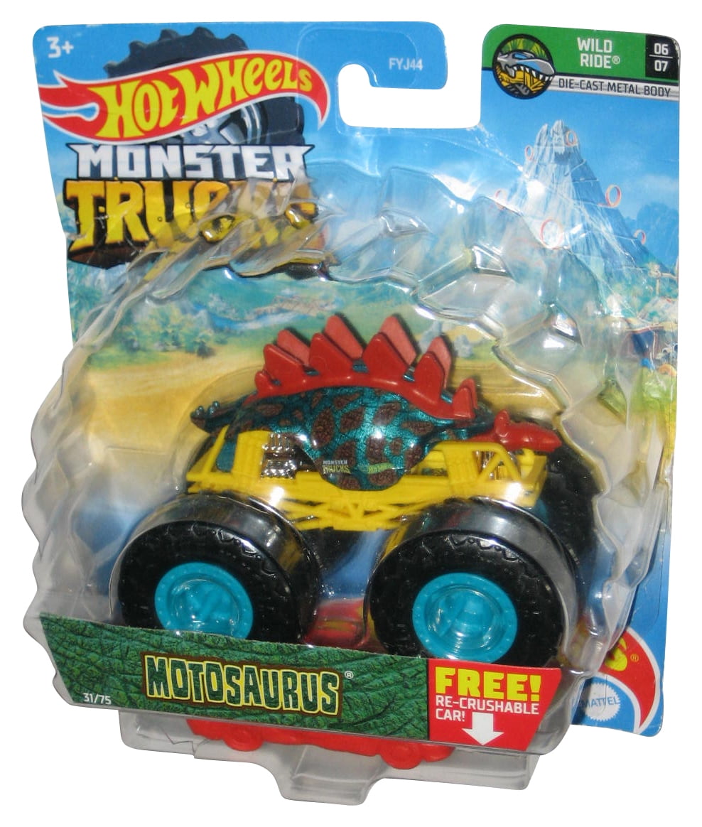 Hot Wheels Monster Trucks (2020) Motosaurus Wild Ride 06/07 Toy Truck 31/75 - (Damaged Packaging ...