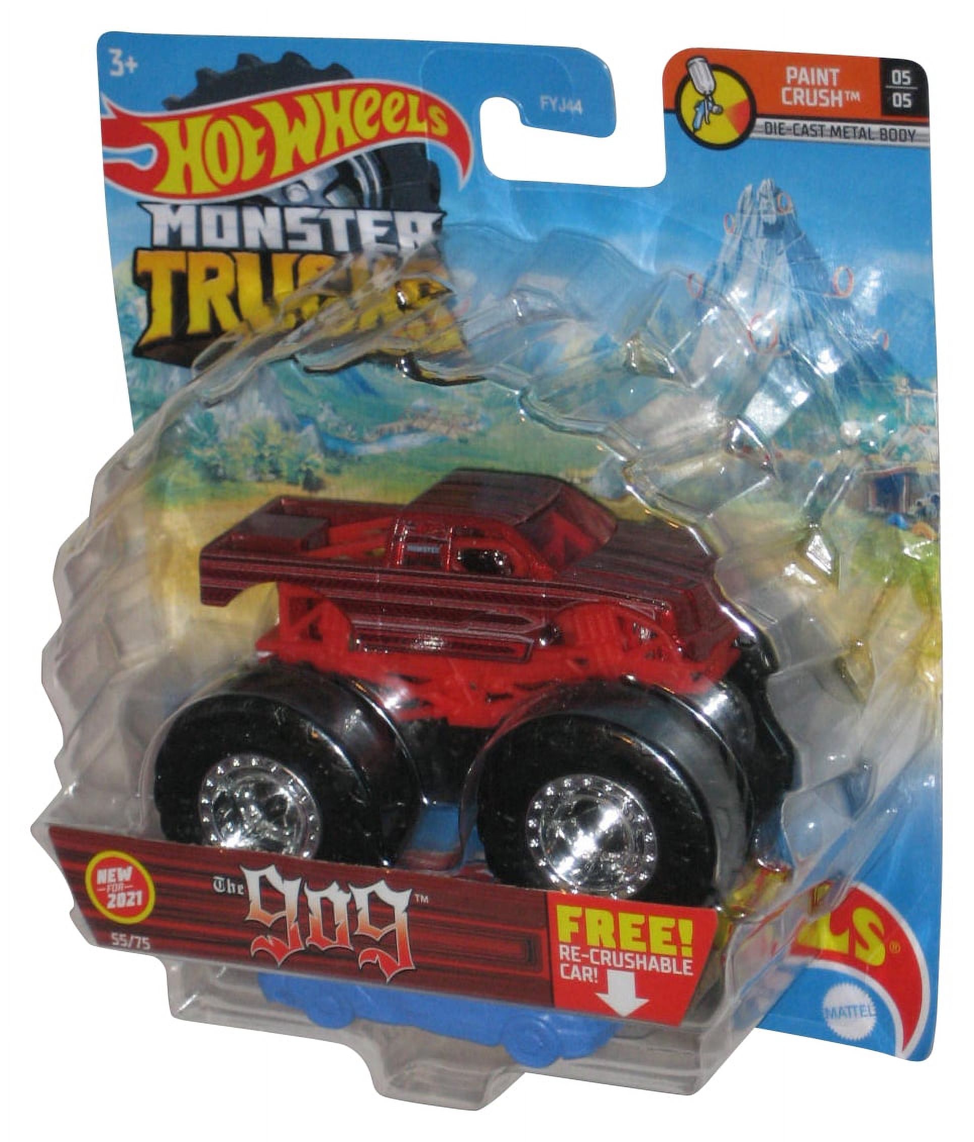 Hot Wheels Monster Trucks (2021) Paint Crush 5/5 The Gog Red Toy 55/75 ...