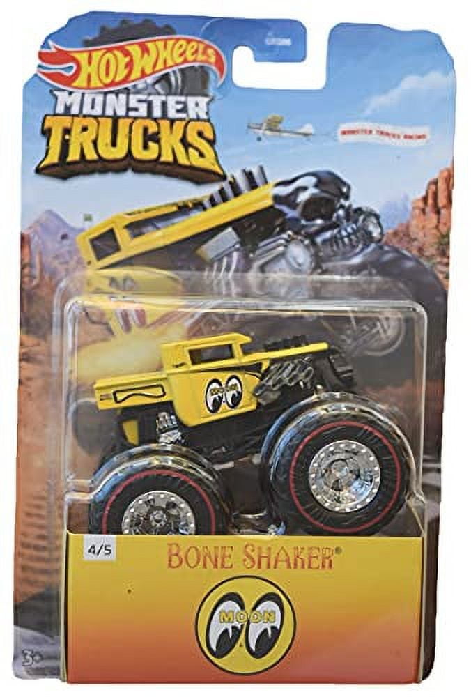 Open Box Hot Wheels Monster Trucks Bone Shaker, [Yellow] Moon Eyes 4/5 ...