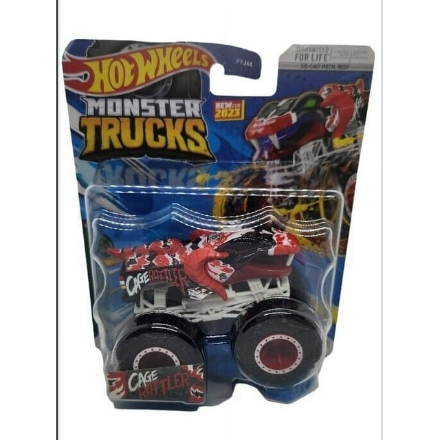 Hot Wheels Monster Trucks Cage Rattler #6/7~BEAST BASHERS SERIES ...