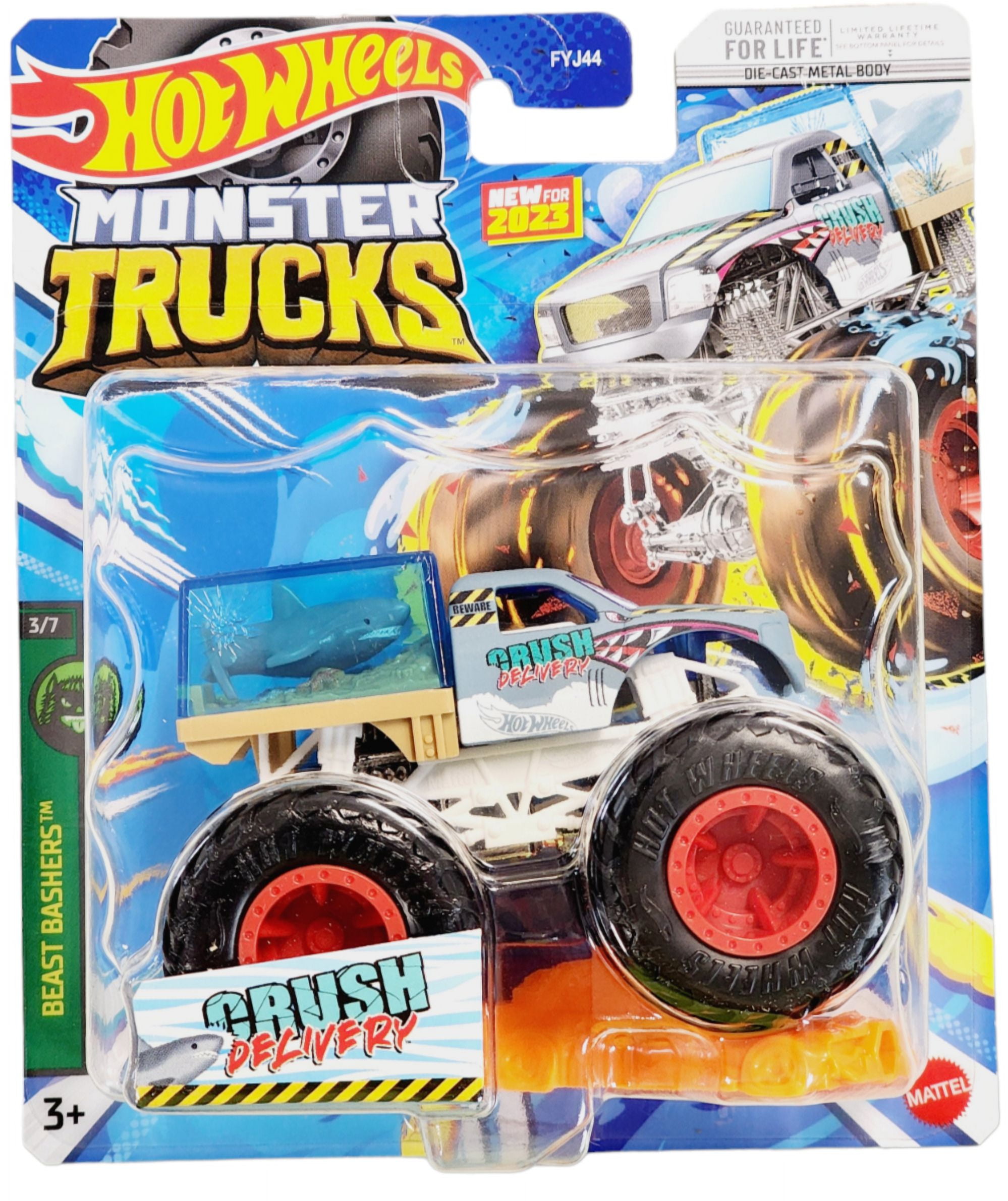 Hot Wheels Monster Trucks Crush Delivery Beast Bashers 3/7 - Walmart.com