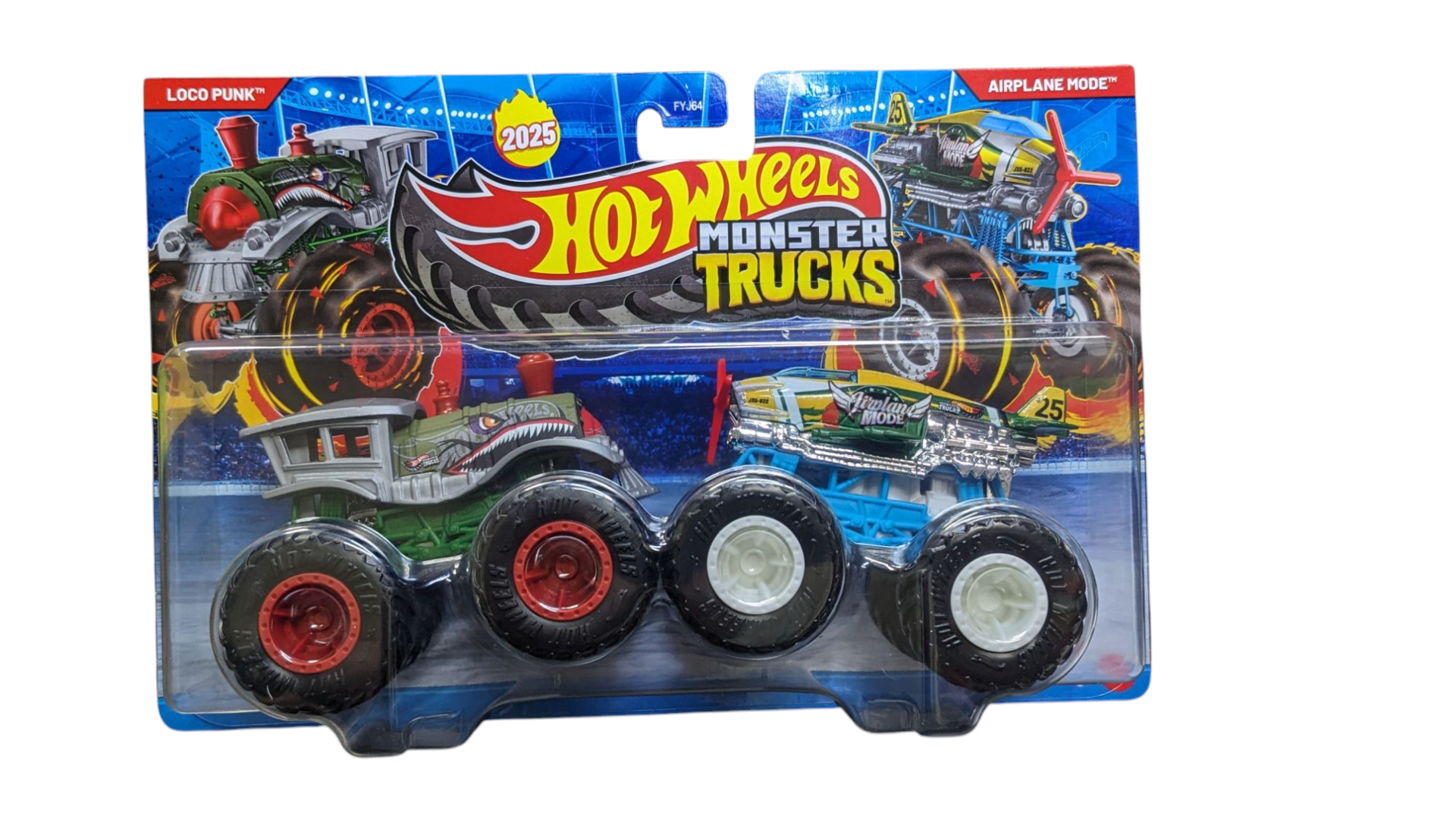 Hot Wheels Monster Trucks Loco Punk VS Airplane Mode Demolition Doubles ...