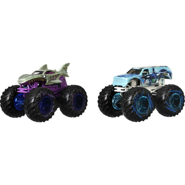 Hot Wheels Monster Trucks Roarin’ Rumble 2-Packs Of 1:64 Scale Toy ...