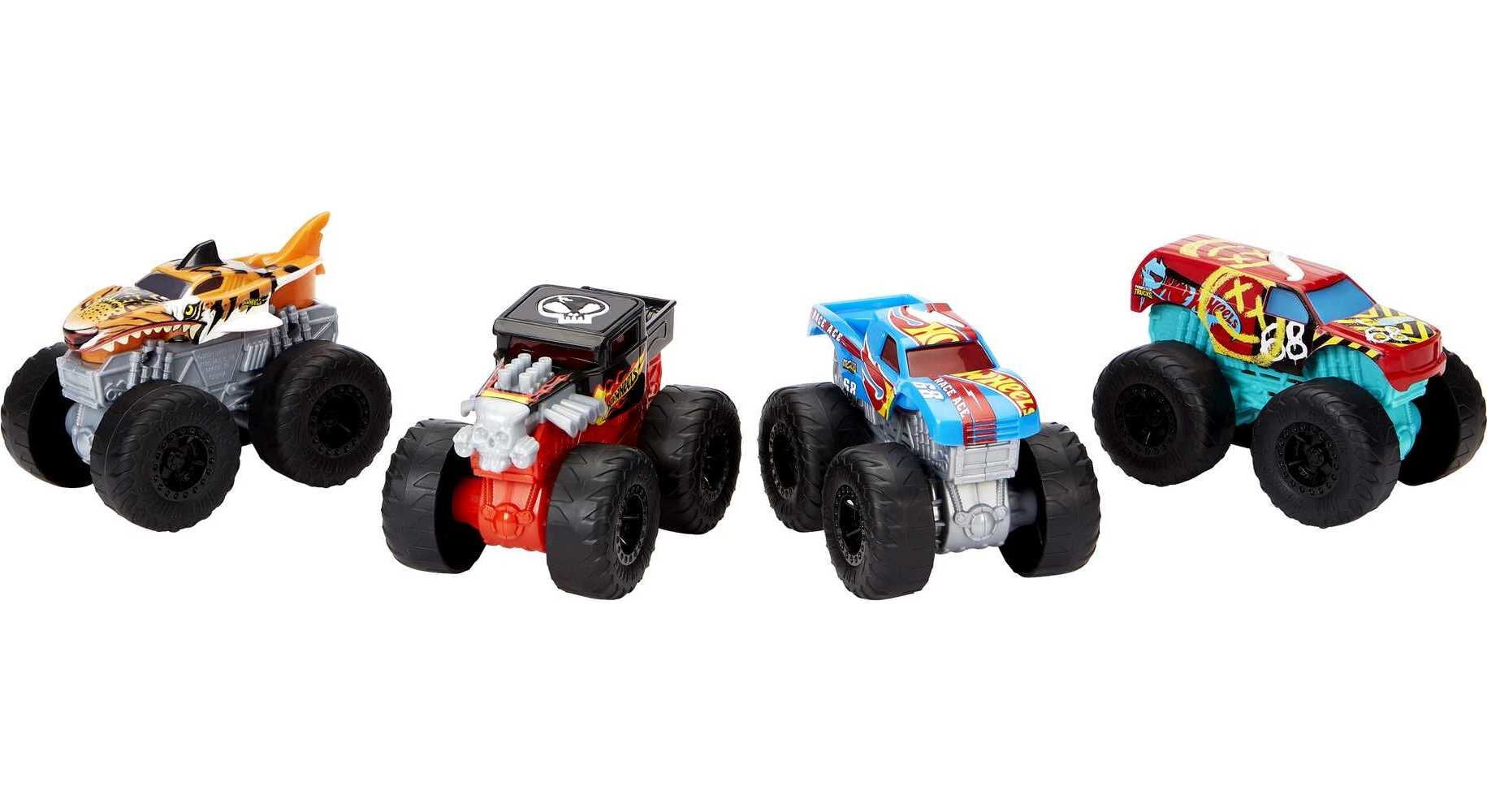 Hot Wheels Monster Trucks Roarin’ Wreckers Trucks, With Lights & Sounds ...