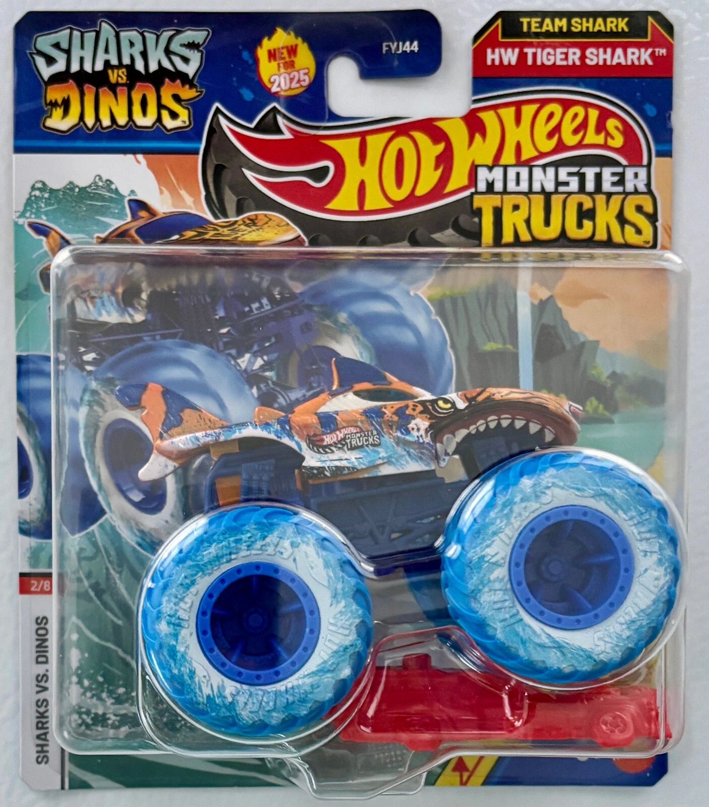 Hot Wheels Monster Trucks - Sharks vs. Dinos - Tiger Shark, 1:64 Scale ...