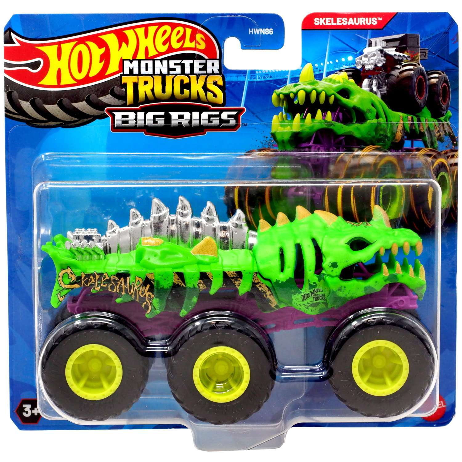 Hot Wheels Monster Trucks Skelesaurus Diecast Car - Walmart.com