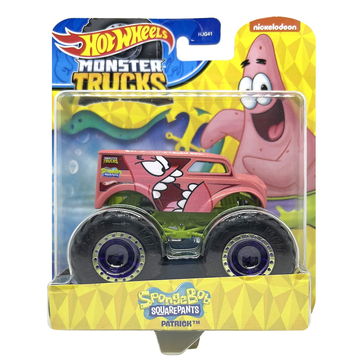 Hot Wheels Monster Trucks SpongeBob SquarePants Toy Set - Patrick, 1:64 ...