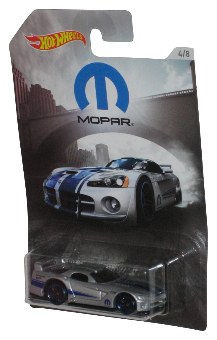 Hot Wheels Mopar Silver Dodge Viper GTS-R (2017) Mattel Silver Die-Cast ...