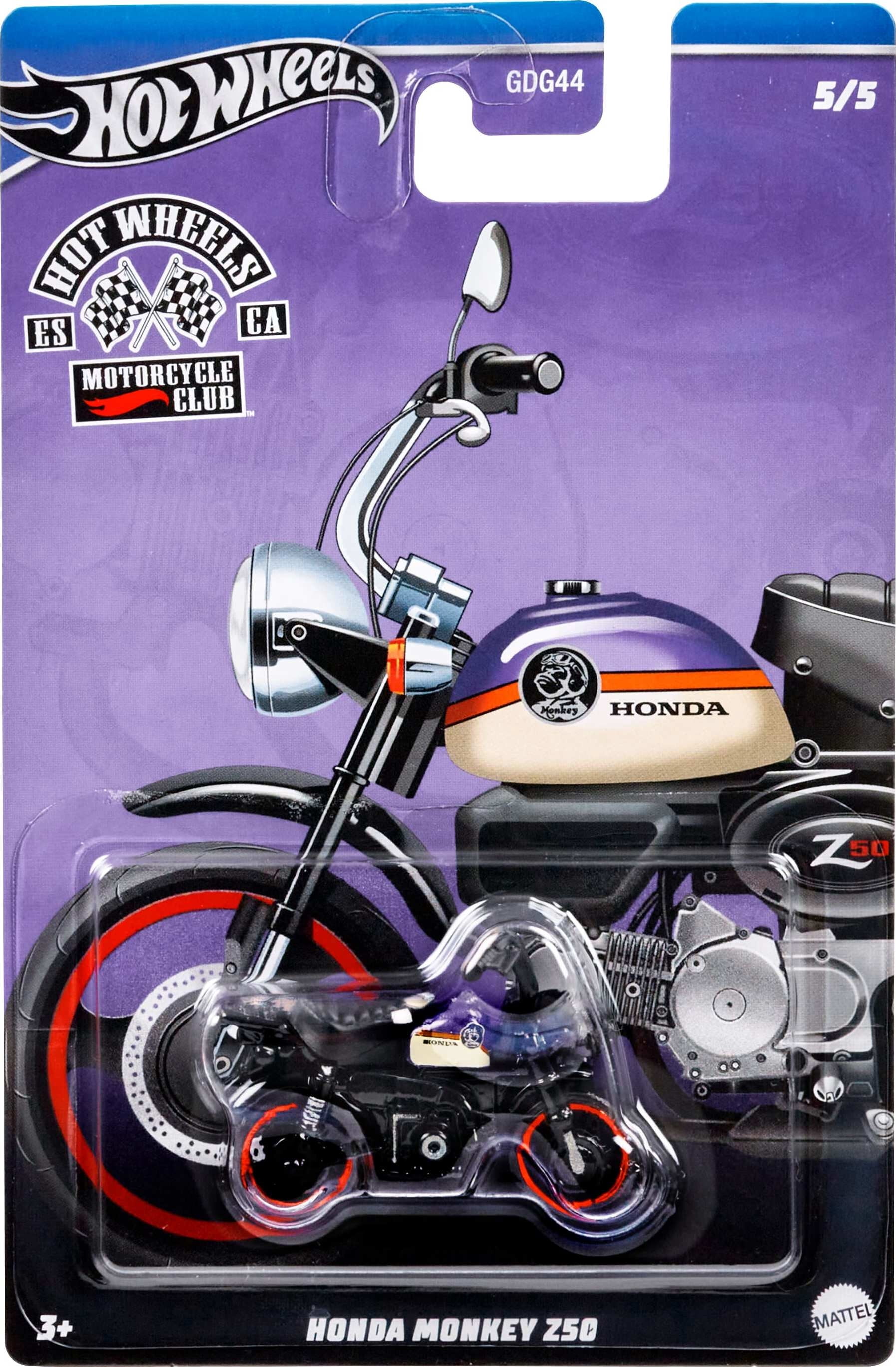 Hot Wheels Motorcycle, 1:64 Scale Die-Cast Toy Motor Bike (Styles May ...