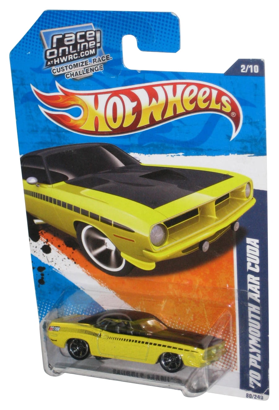 Hot Wheels Muscle Mania (2010) Yellow '70 Plymouth Aar Cuda Car 80/240 ...