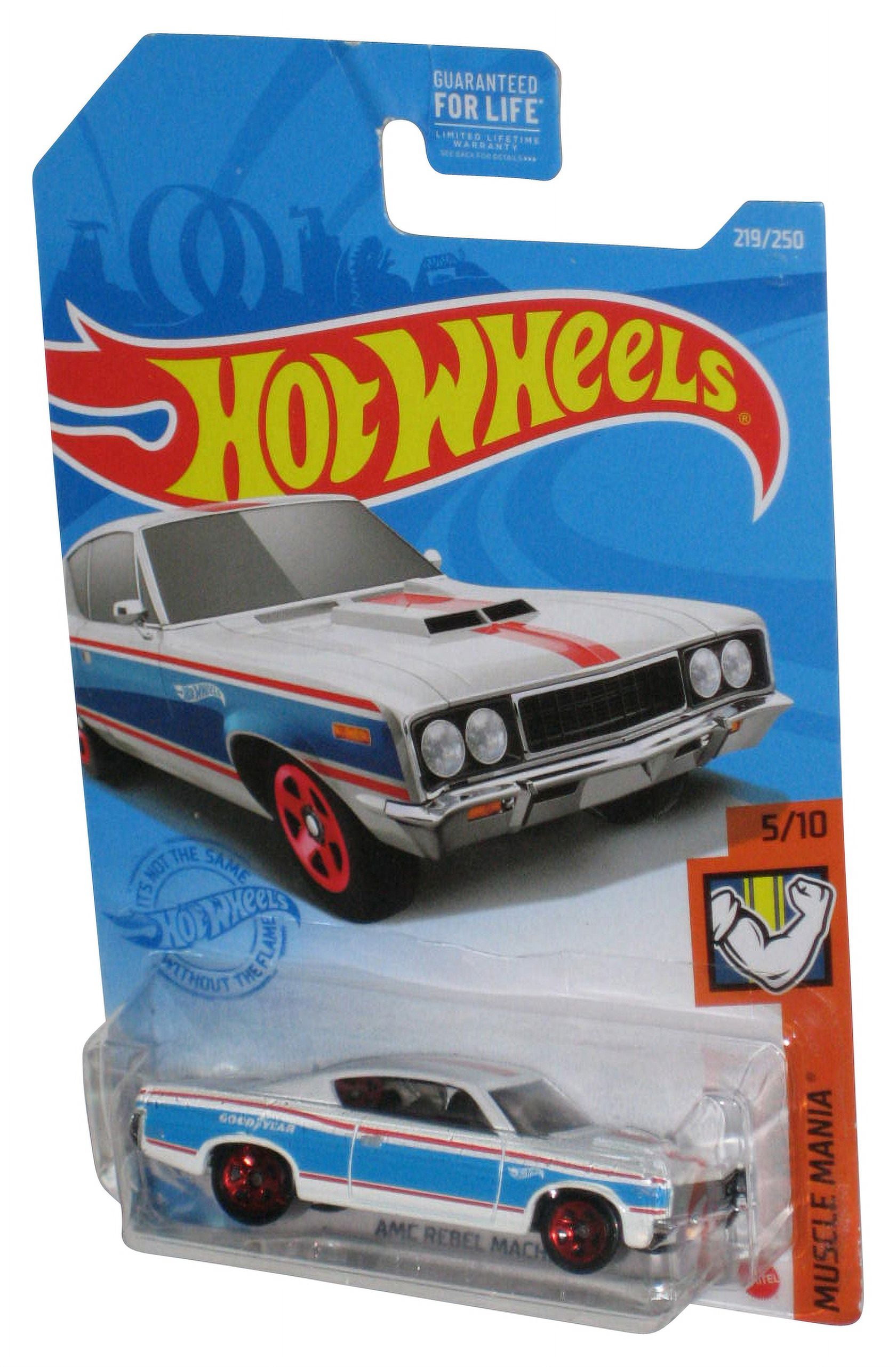 Hot Wheels Muscle Mania 5/10 (2020) White AMC Rebel Machine Toy Car 219 ...