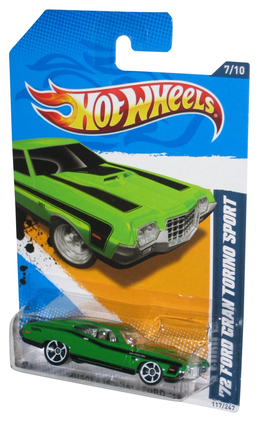 Hot Wheels Muscle Mania Ford '12 Green '72 Ford Gran Torino Sport Toy ...