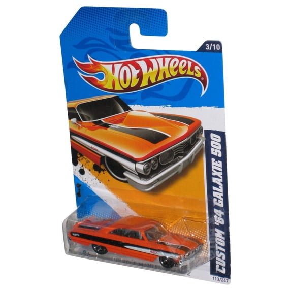 Hot Wheels Muscle Mania Ford 12 Orange Custom '64 Galaxie 500 Toy Car ...
