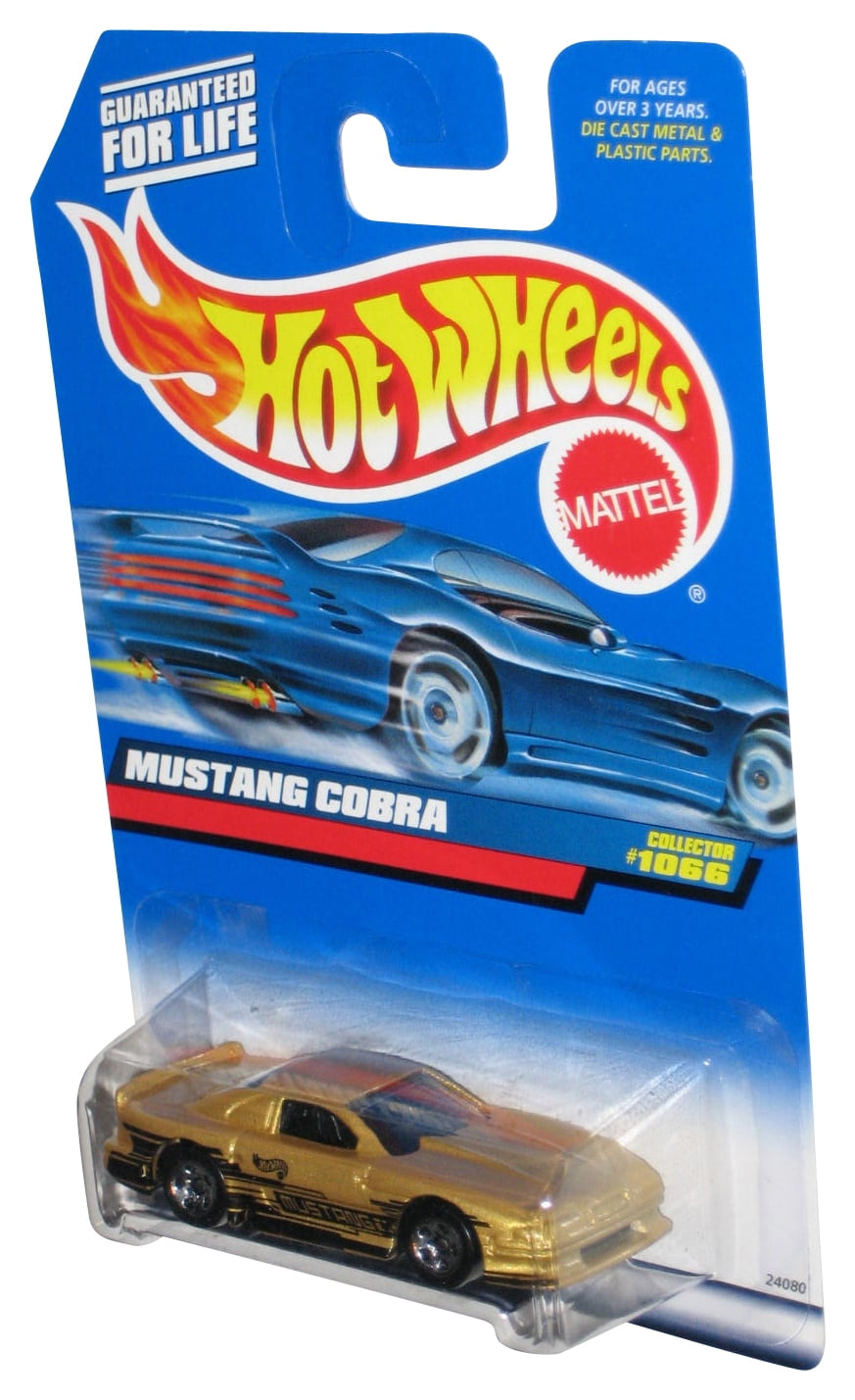 Hot Wheels Mustang Cobra Gold 1998 Mattel Die Cast Toy Car 1066