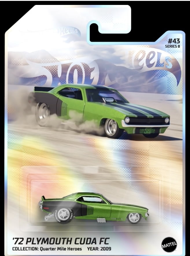 Hot Wheels NFT Garage Series 8 – Quarter Mile Heroes ‘72 Plymouth Cuda ...