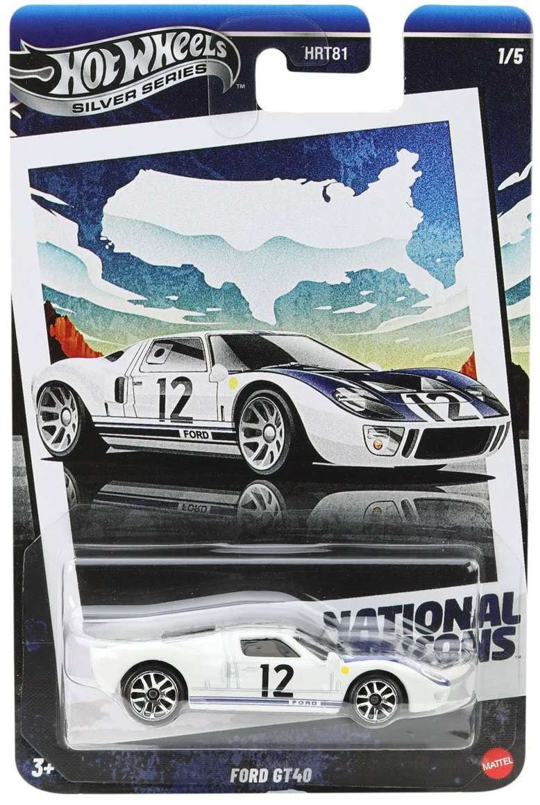 Hot Wheels National Icons Ford GT40 Diecast Car - Walmart.com