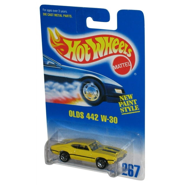 Hot Wheels Olds 442 W-30 (1991) Mattel Yellow New Paint Style Car #267 ...