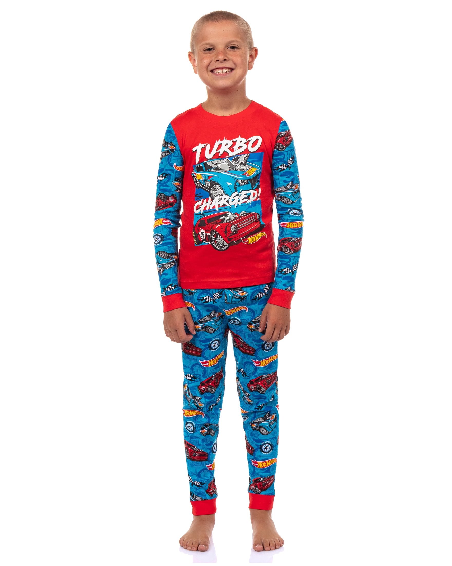 Hot Wheels Pajamas Boys' Turbo Charged Tight Fit 2-Piece Sleep Set ...