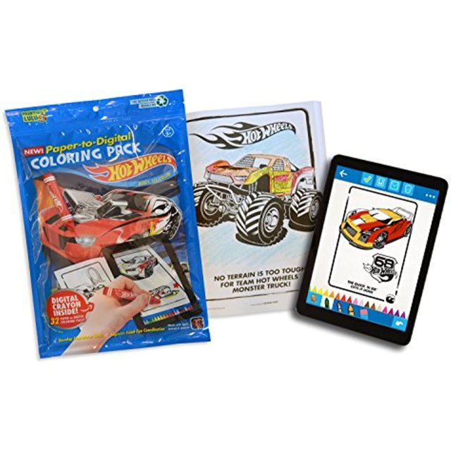 Hot Wheels Coloring Book Pack - 32 Paper-to-Digital Coloring Pages With ...