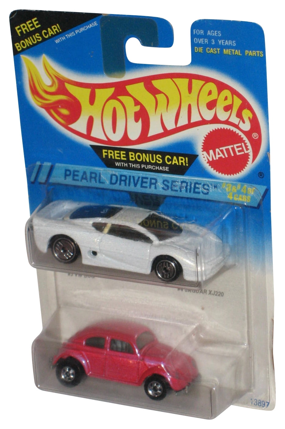 Hot Wheels Pearl Driver Series VW Bug & Jaguar XJ220 Toy Car Pack 3/4 ...
