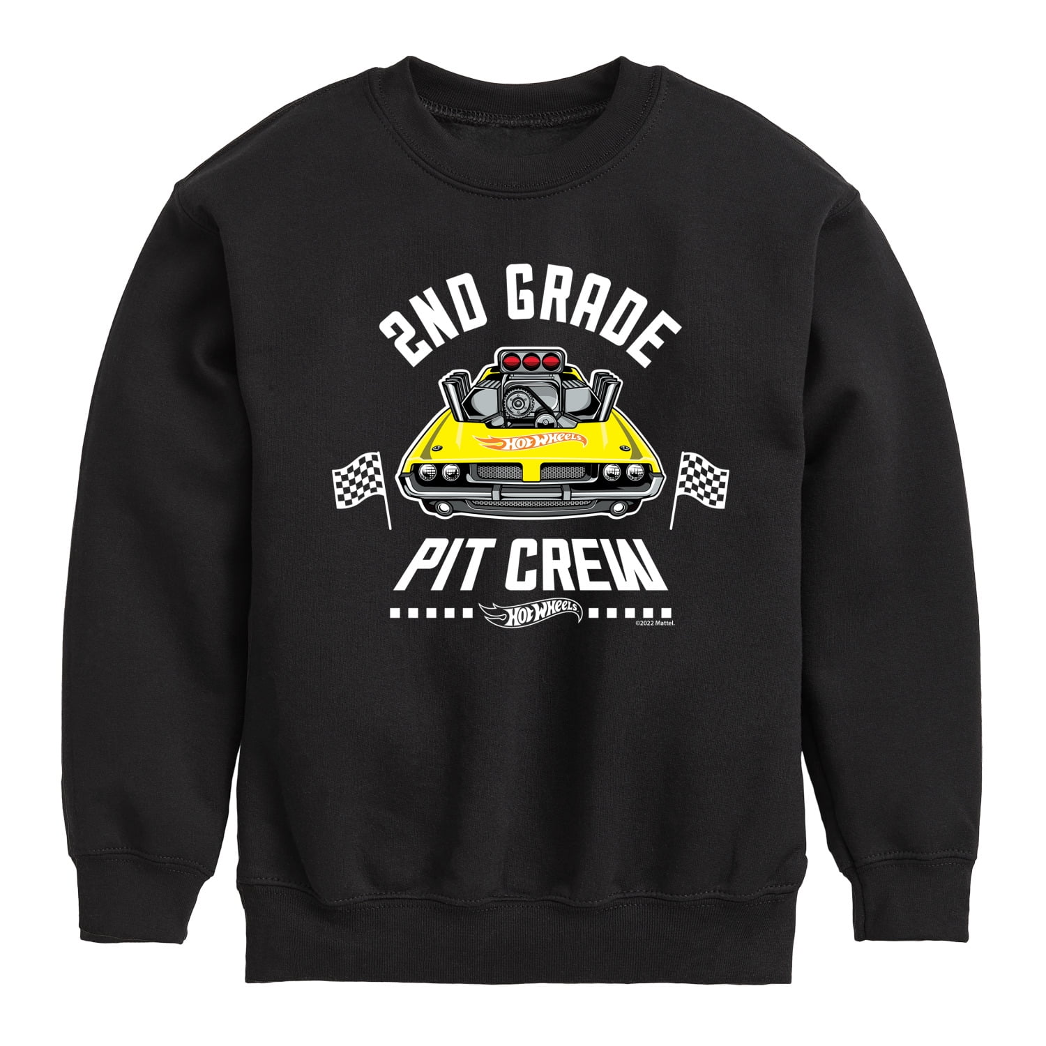 Hot Wheels - Pit Crew 2nd Grade - Youth Crewneck Fleece Sweatshirt ...