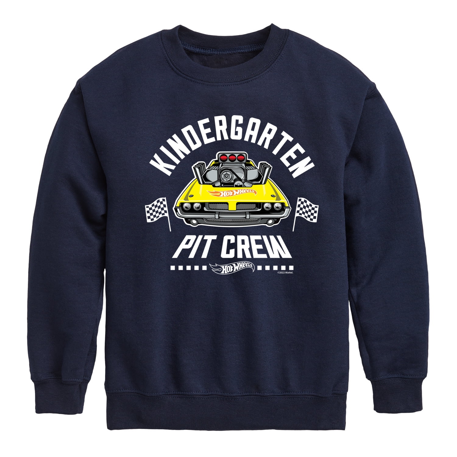Hot Wheels - Pit Crew Kindergarten - Youth Crewneck Fleece Sweatshirt ...