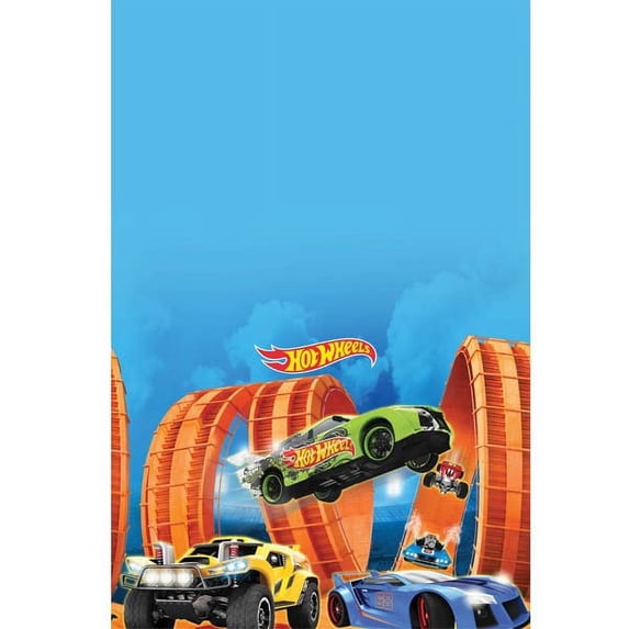 Hot Wheels Race Birthday Party Supply - Plastic Table Cover 54" x 96 ...