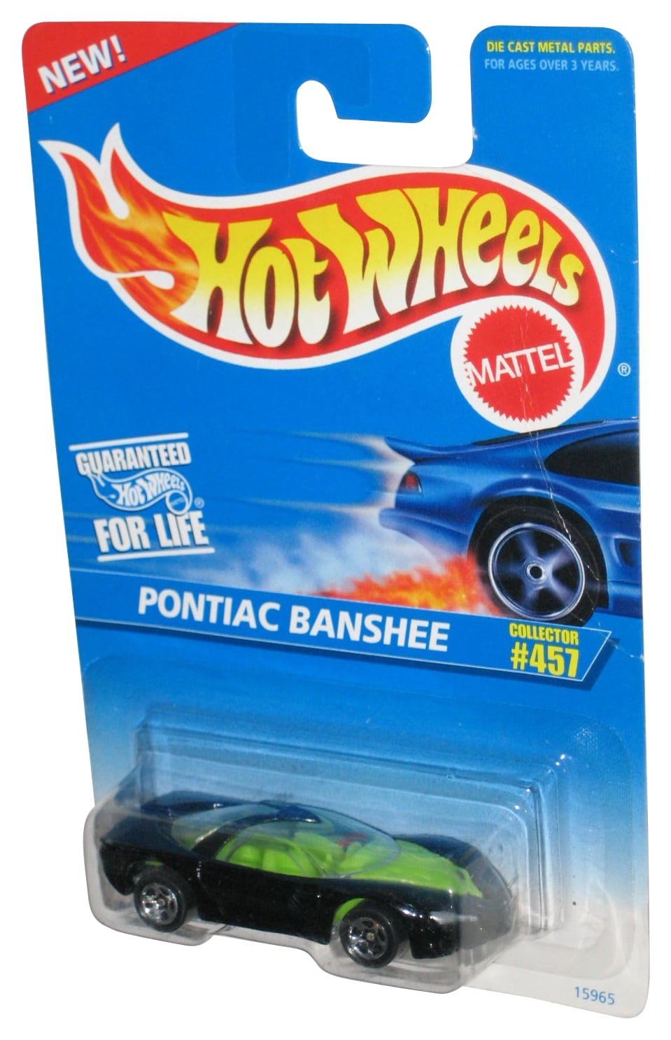 Hot Wheels Pontiac Banshee (1995) Black Collector Toy Car #457 ...