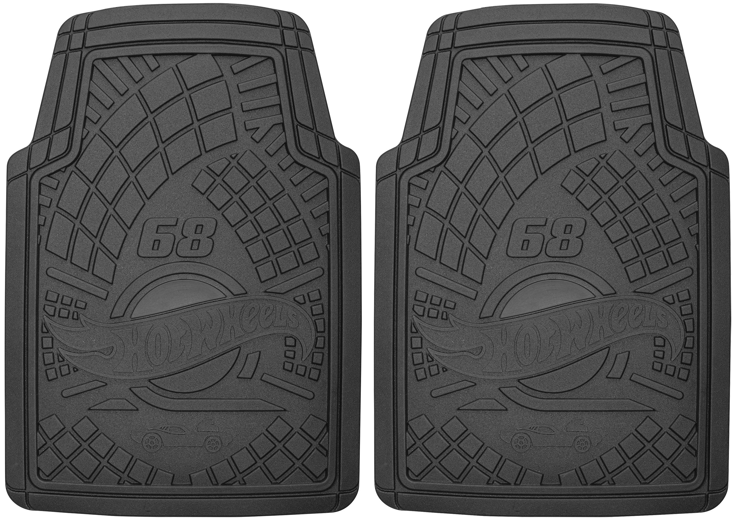 Hot Wheels Premium Racing Design 2pc Rubber Floor Mat Set. Ideal for ...