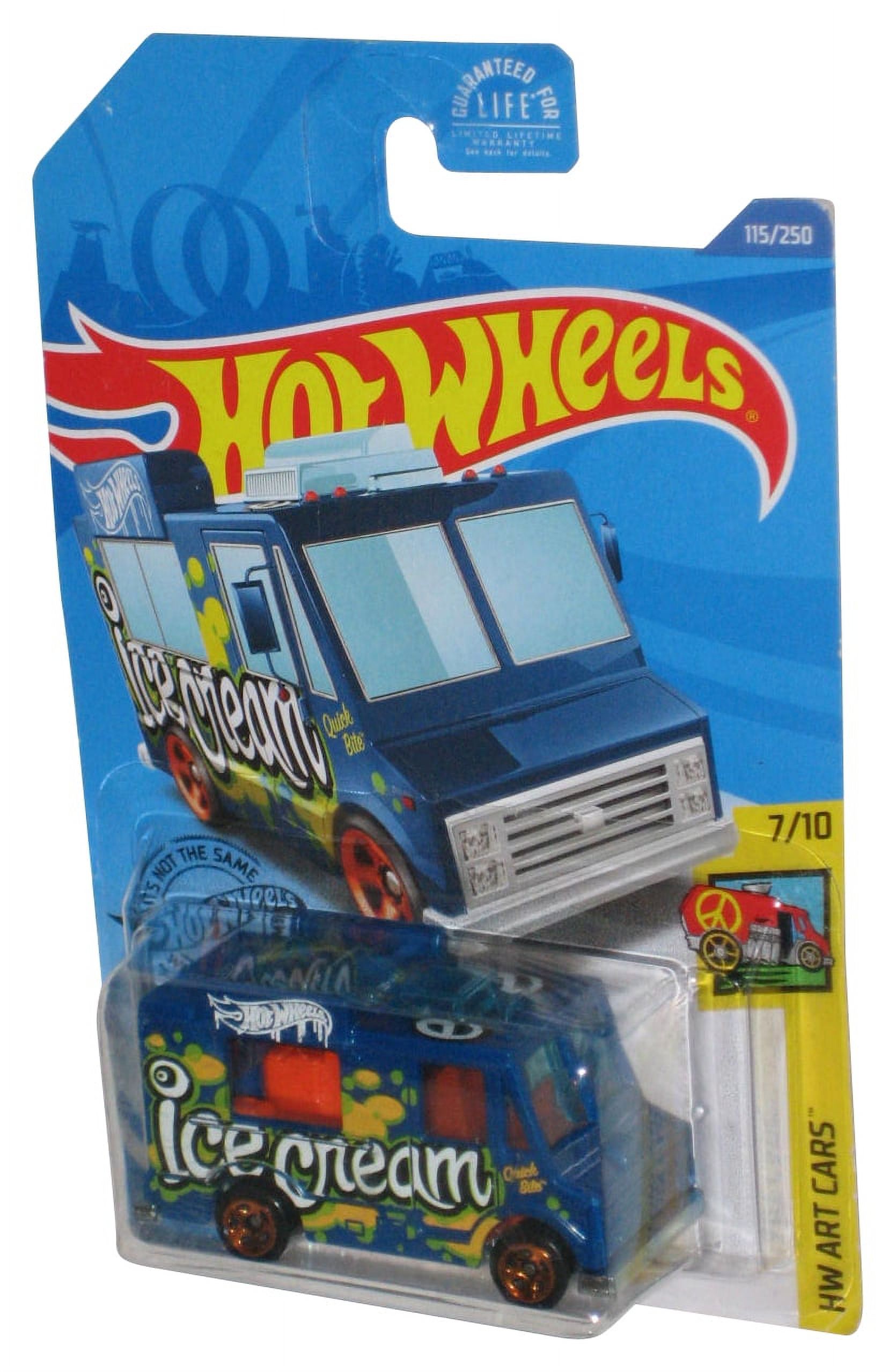 Hot Wheels Quick Bite Ice Cream HW Art (2017) Die-Cast Blue Car #115/ ...