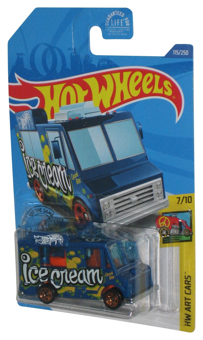 Hot Wheels Quick Bite Ice Cream HW Art (2017) Die-Cast Blue Toy Car ...