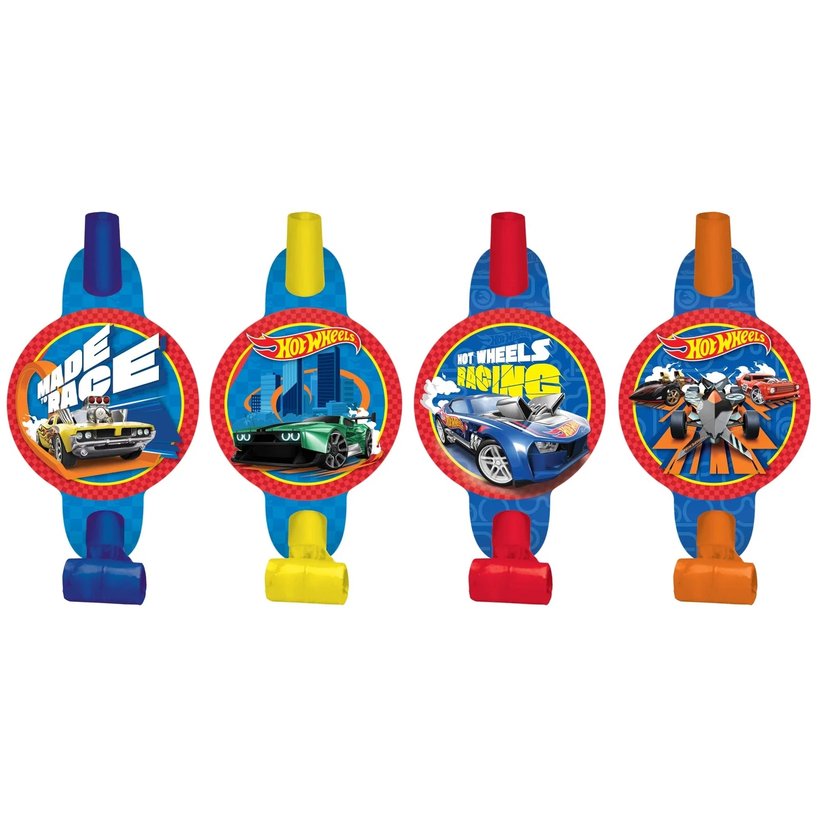 Hot Wheels Race Car Toy Vehicle Kids Birthday Party Favor Horns ...
