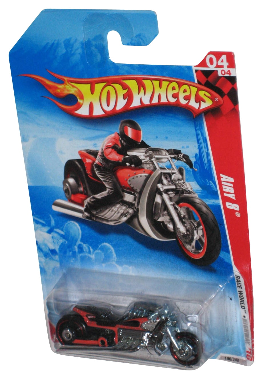 Hot Wheels Race World Highway '10 Airy 8 Orange Motorcycle Bike 196/240 ...