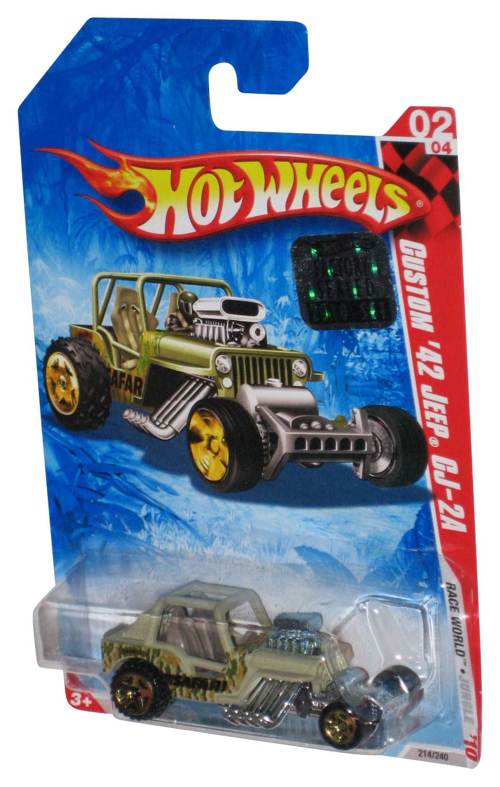 Hot Wheels Race World Jungle '10 Tan Custom '42 Jeep CJ-2A Car 214/240 ...