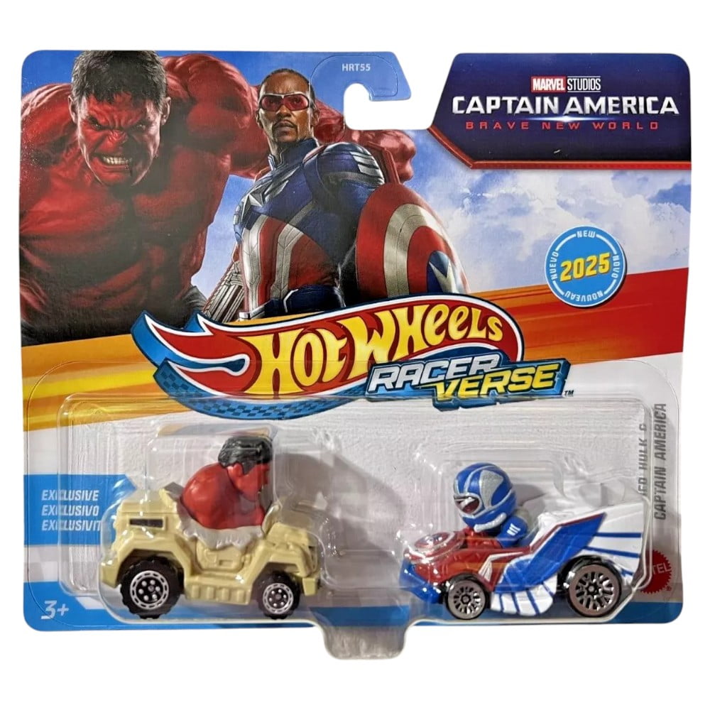 Hot Wheels RacerVerse Captain America Brave New World Red Hulk ...