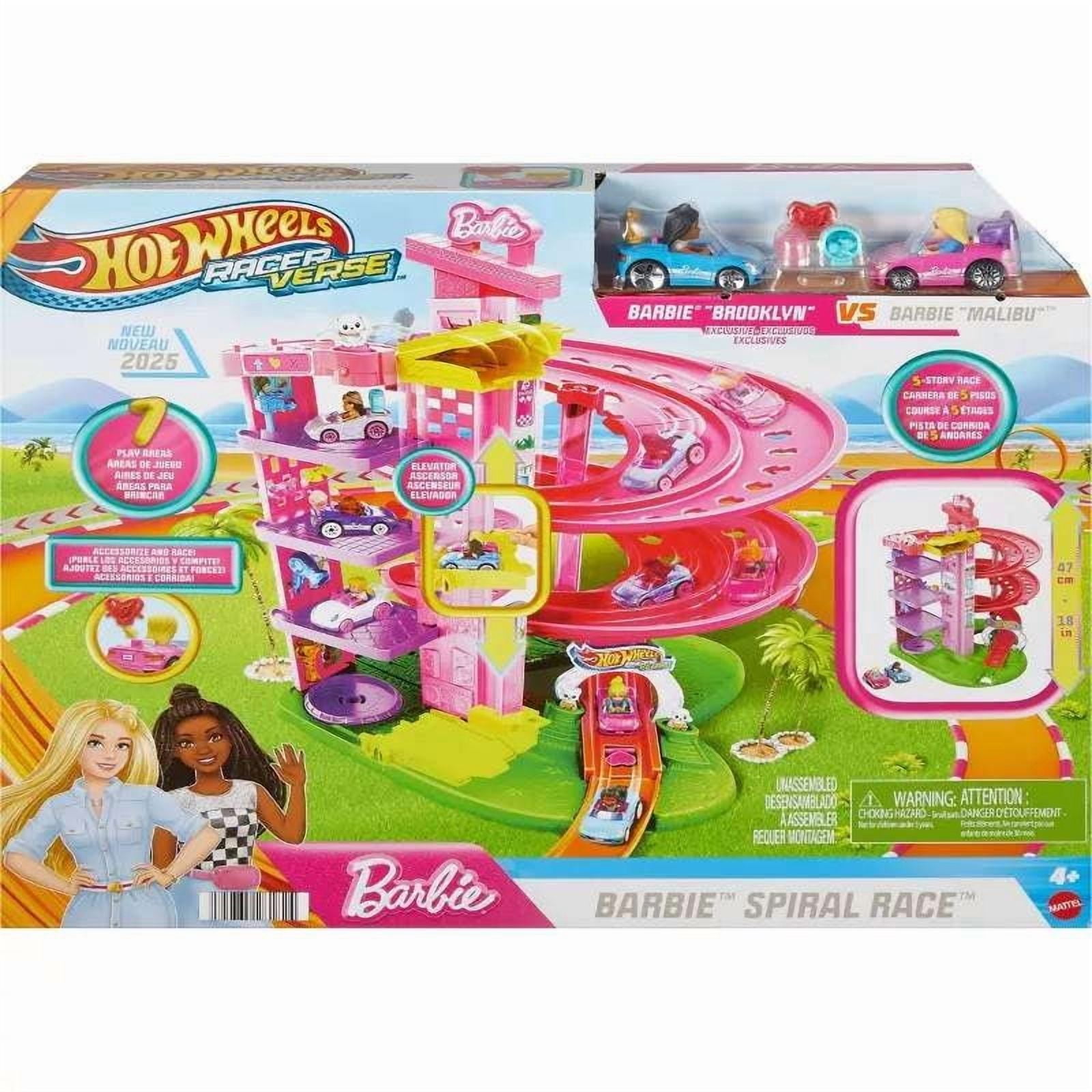 Mattel, Racerverse Barbie Cars, 2 Vehicles with Barbie figures ...