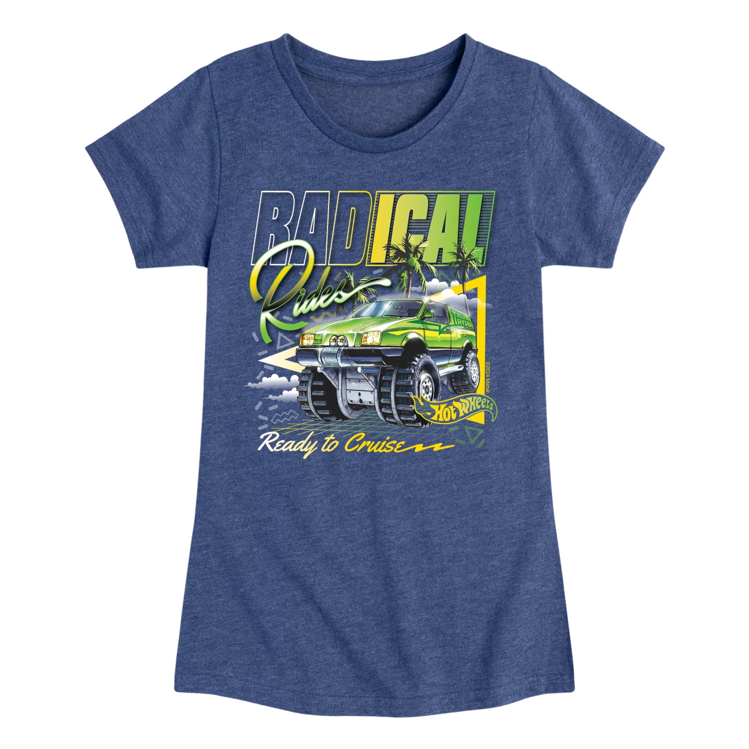 Hot Wheels - Radical Rides 80S - Girls Fitted Short Sleeve T-Shirt ...
