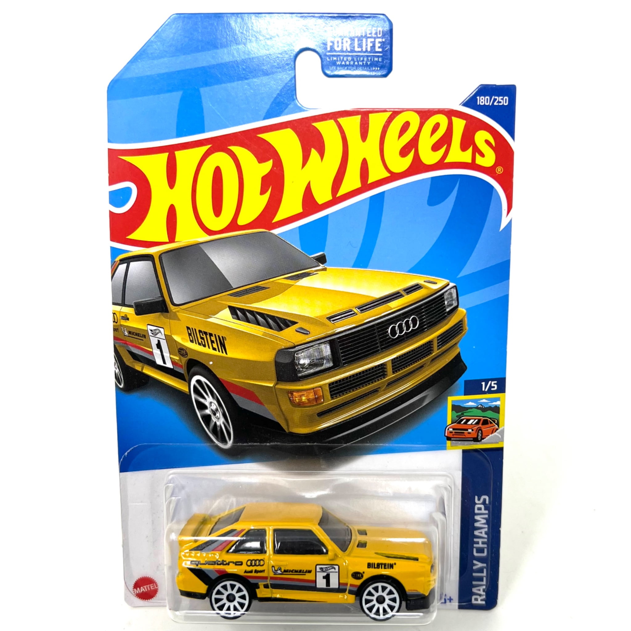 Hot Wheels Rally Champs 84 Audi Sport Quatro Yellow - Walmart.com