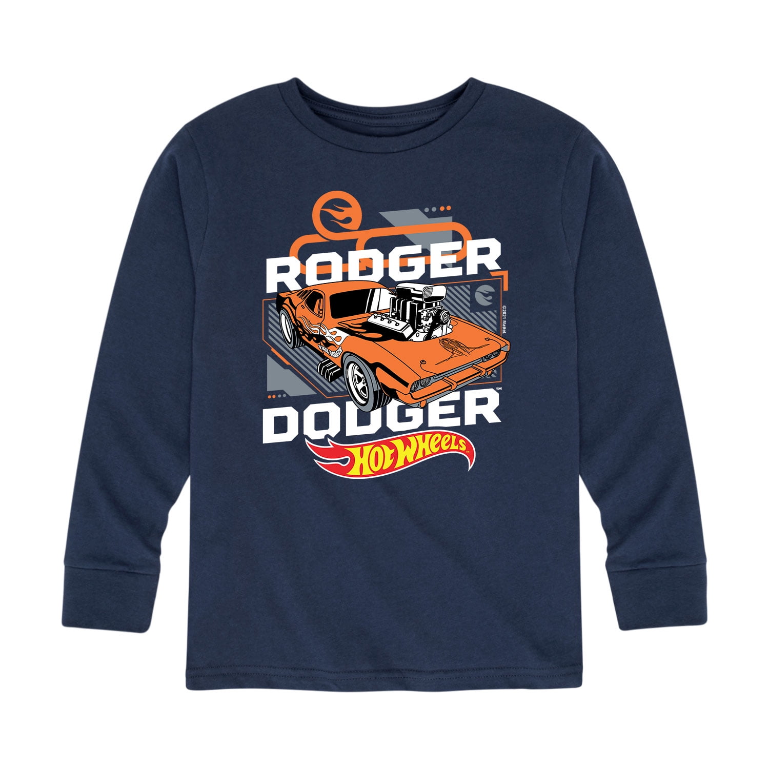 Hot Wheels - Rodger Dodger Orange Mustang - Toddler And Youth Long ...