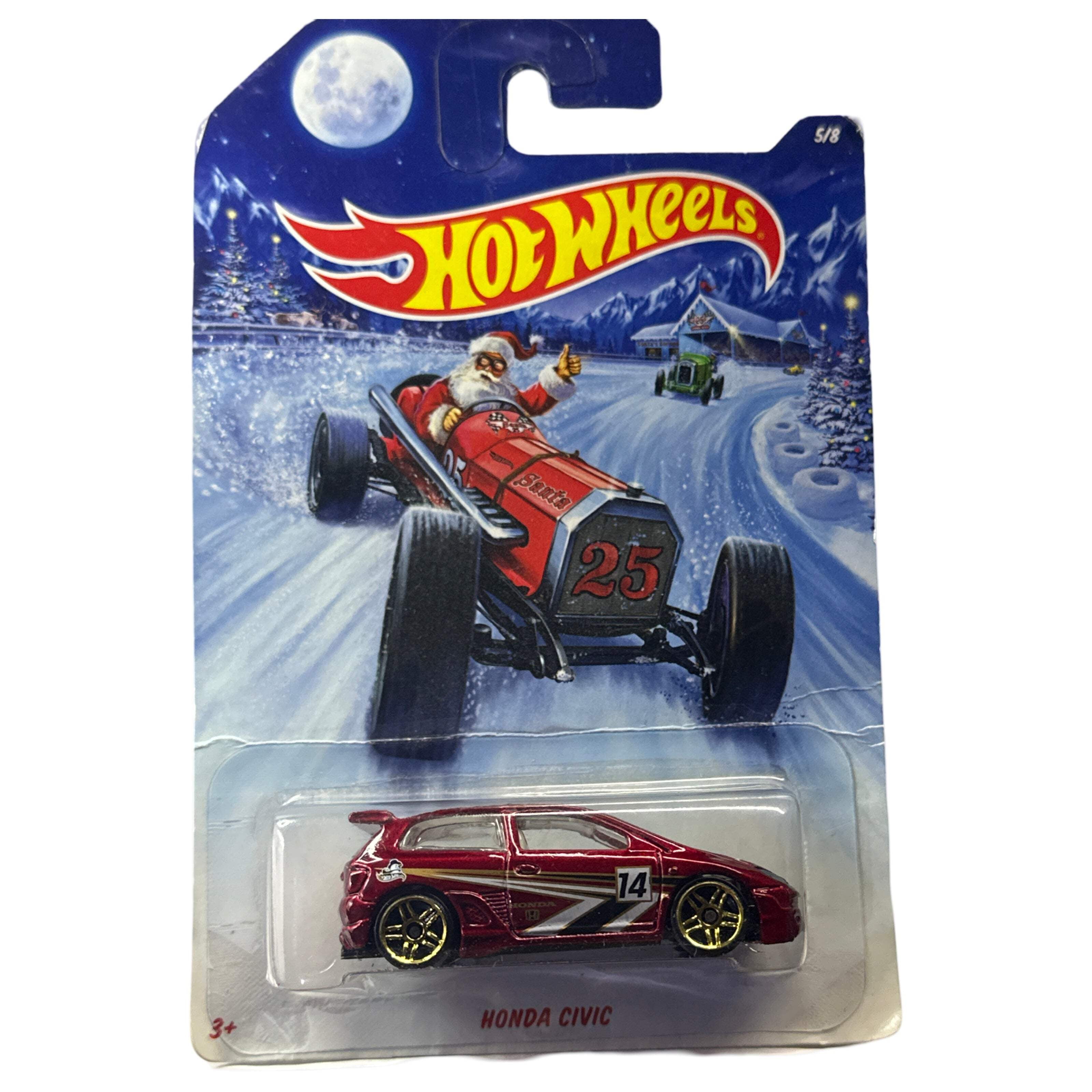 2014 Hot Wheels Honda Civic Holiday Hot Rods Christmas Santa Red ...