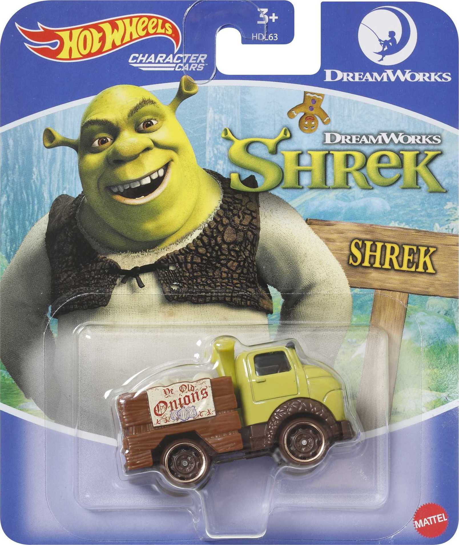 Hot Wheels Shrek Character Car, 1:64 Scale Toy Collectible Inspired by ...