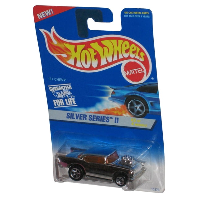 Hot Wheels Silver Series II 3/4 (1995) Mattel '57 Chevy Toy Car #422 ...