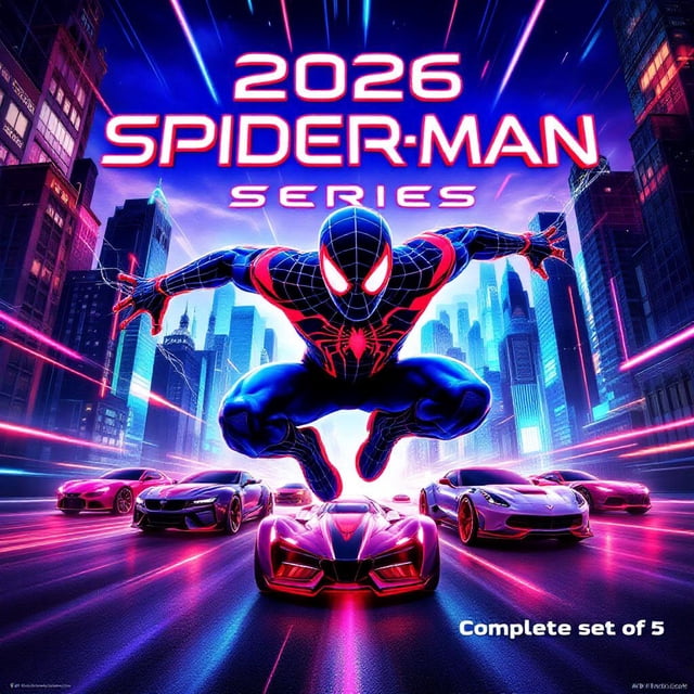 Hot Wheels Silver Series Spider-Man Complete Set of 5 (2026) - Limited ...