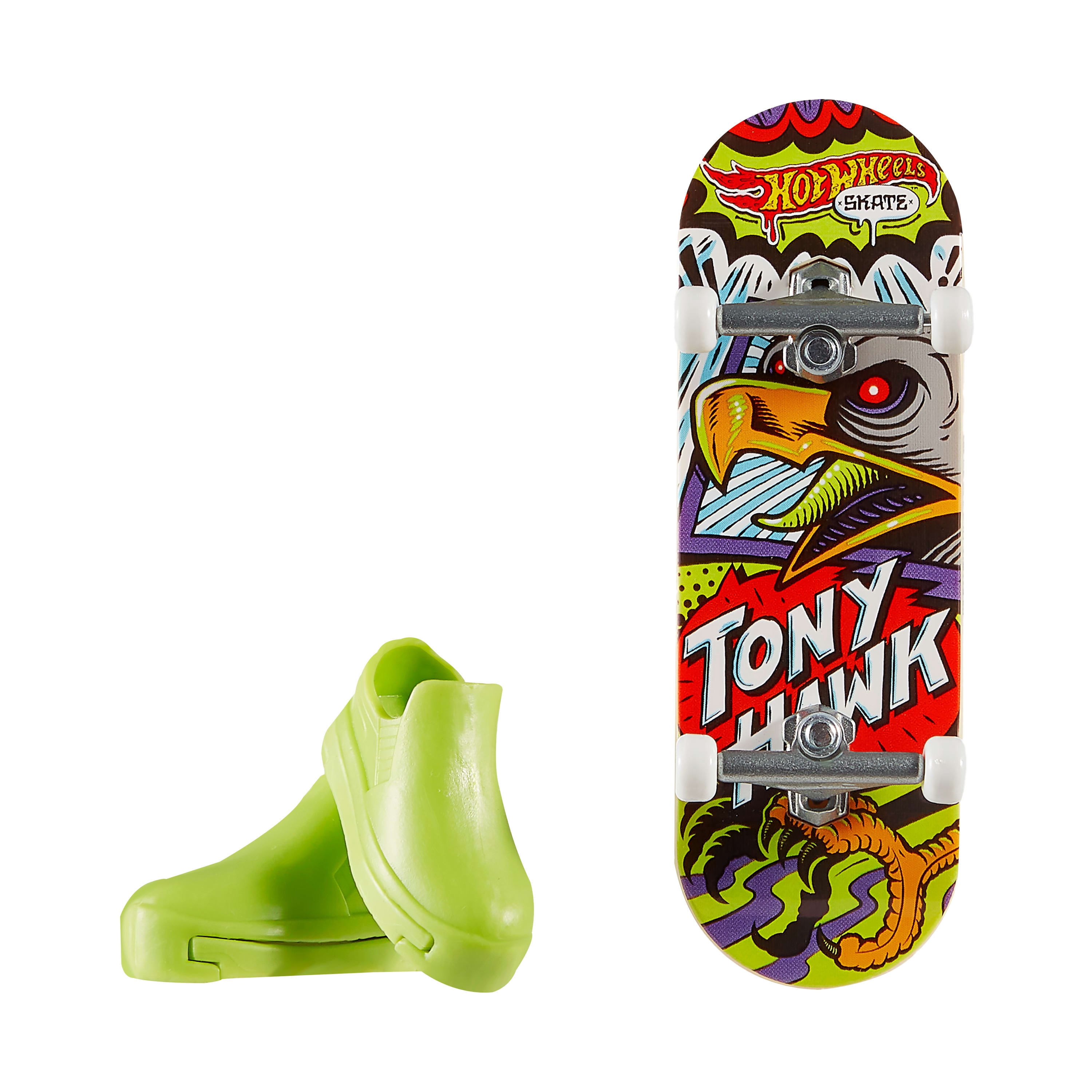 Hot Wheels Skate Tony Hawk Fingerboard & Skate Shoes, Toy for Kids ...