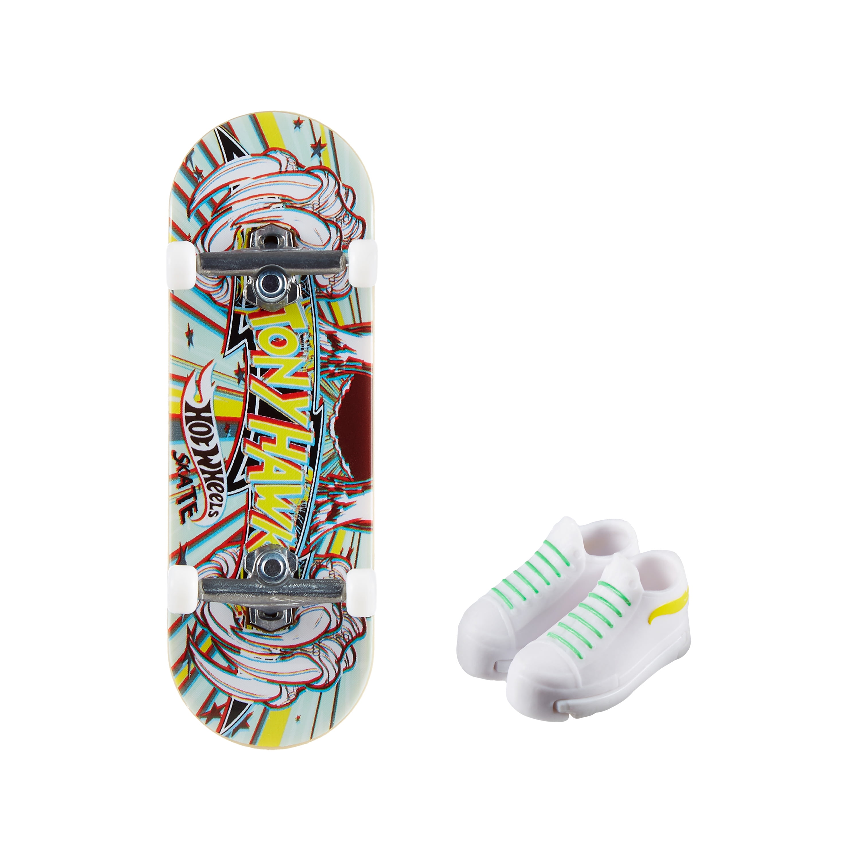 Hot Wheels Skate Tony Hawk Fingerboards & Skate Shoes, Toy for Kids ...