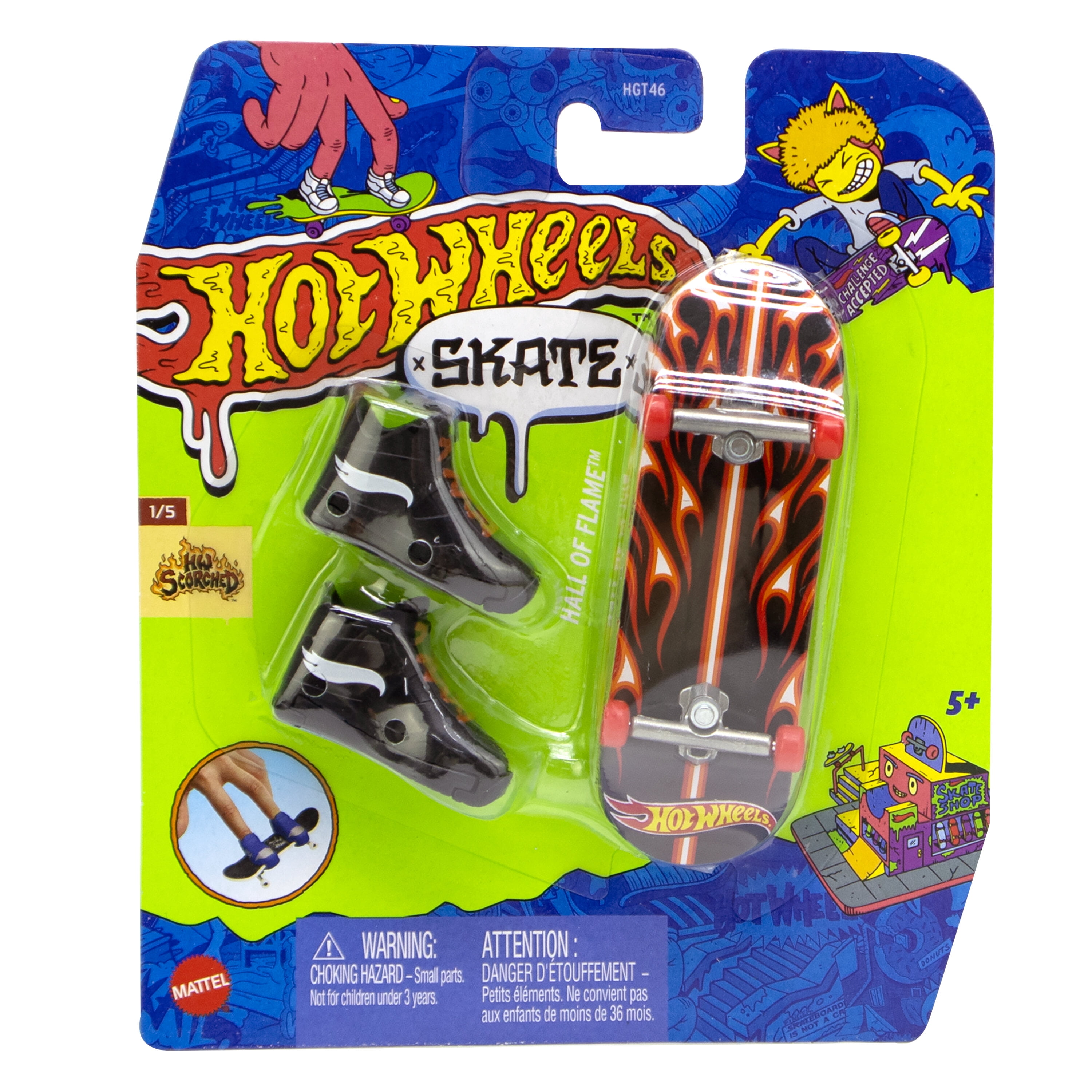 Hot Wheels Skate Tony Hawk Fingerboards & Skate Shoes, Toy for Kids ...